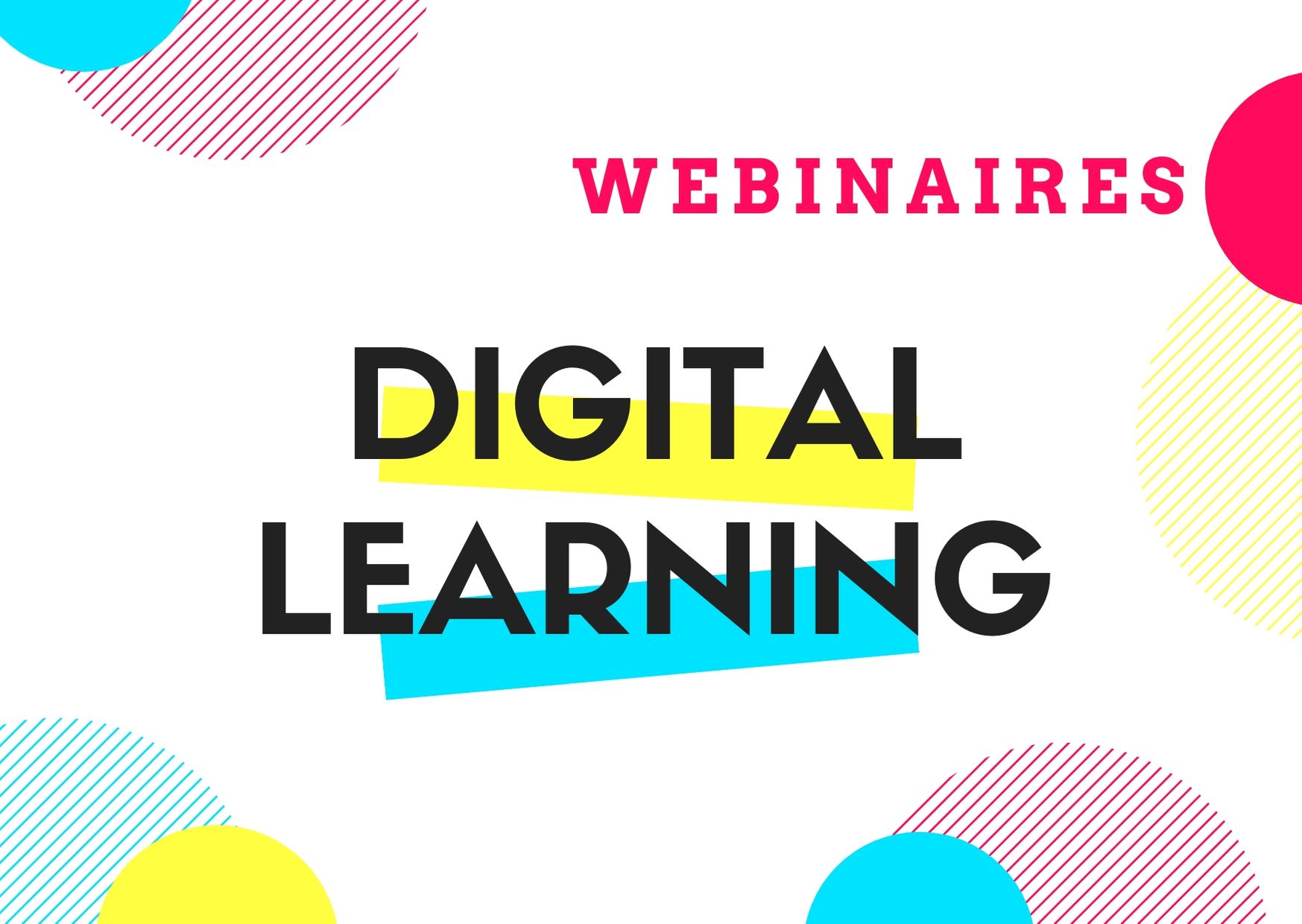 Webinaires “Digital Learning” du 2 au 5 juin 2020 – L'atelier du formateur