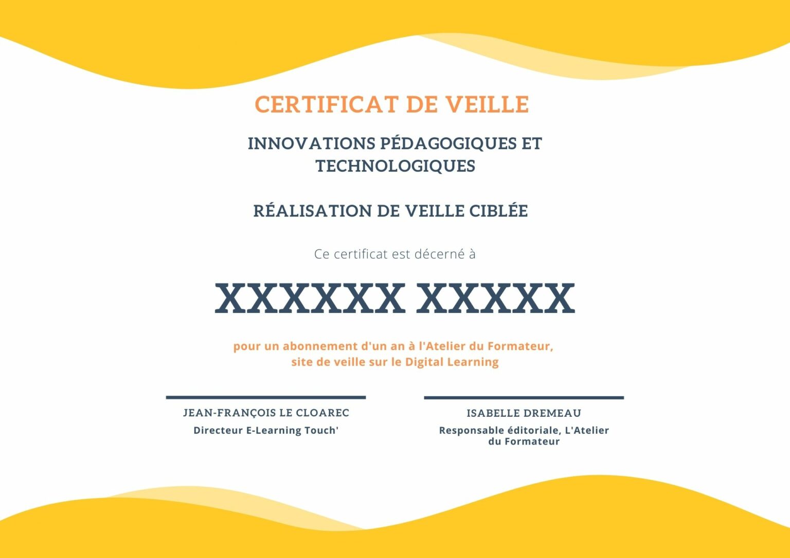 Abonnement + Certificat Formateur Indépendant – Valable 1 an – L'atelier du formateur