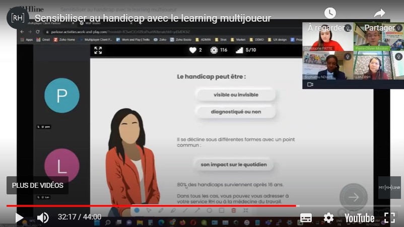 Replay vidéo « Sensibiliser au handicap avec un e-learning multijoueur » – L'atelier du formateur