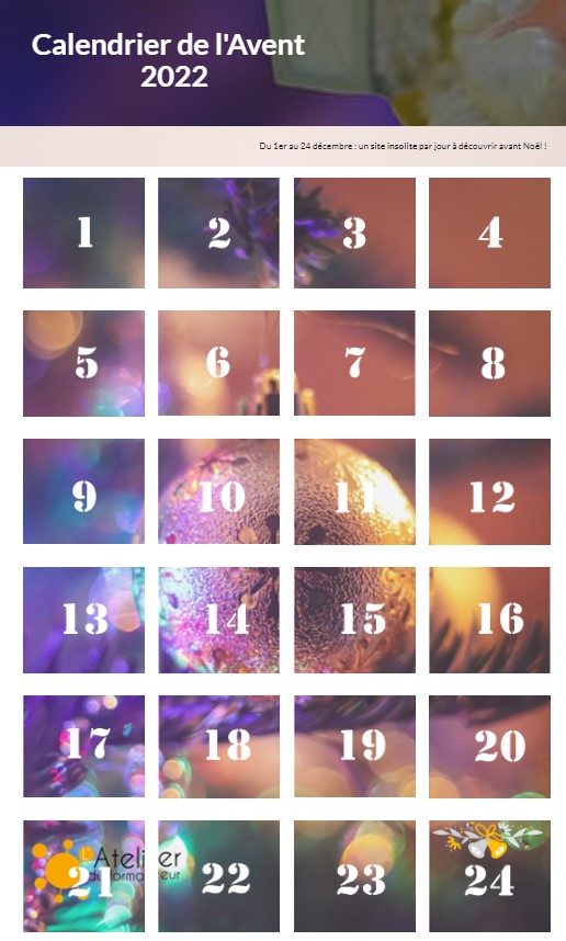 Notre calendrier de l’Avent 2022 est en ligne ! – L'atelier du formateur