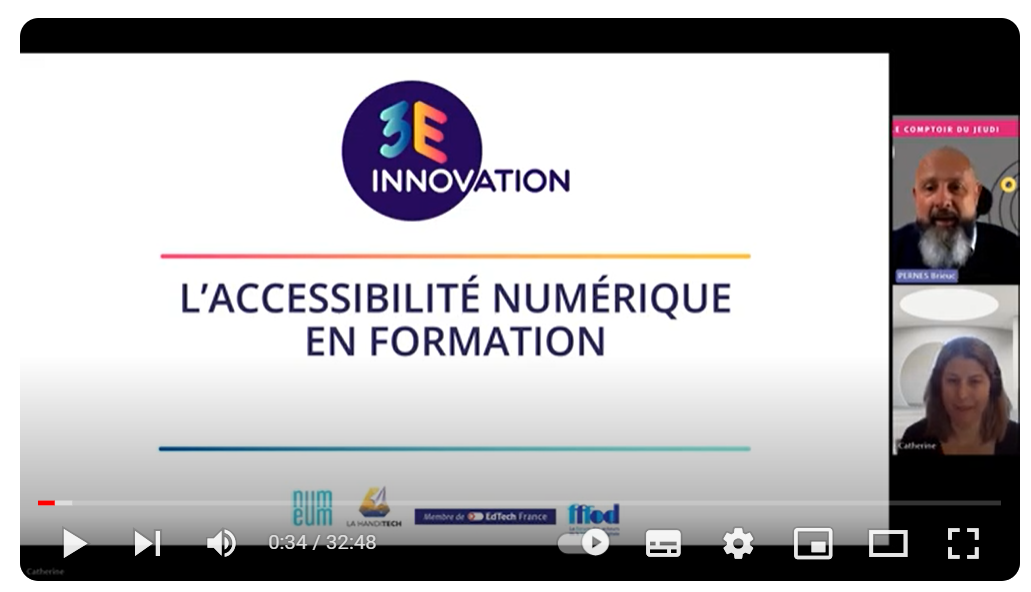 Replay vidéo « Accessibilité numérique en formation » – L'atelier du formateur