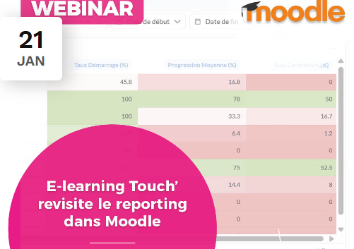 Webinaire « Quand E-learning Touch’ revisite le reporting sur Moodle ! » – L'atelier du formateur
